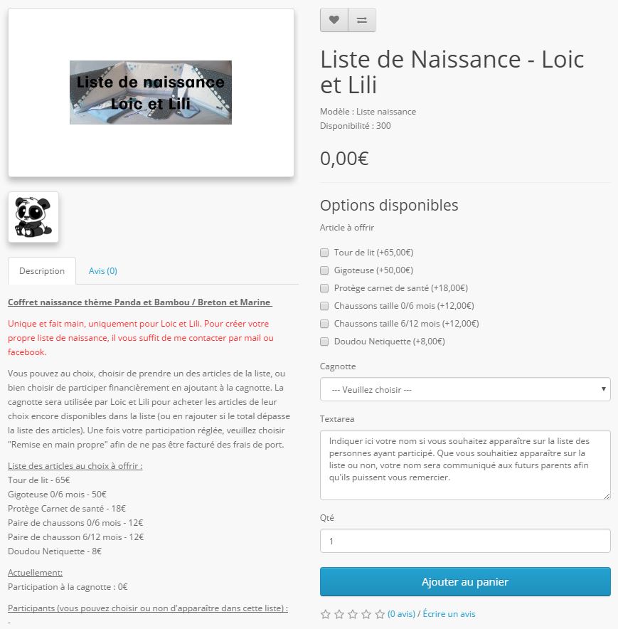 Les listes de naissance